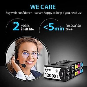 Smart Ink Compatible Ink Cartridge Replacement for Canon 1200 XL PGI 1200XL to use with MB2720 MB2020 MB2320 MB2120 Printers (2BK & C/M/Y 5 Pack Combo)