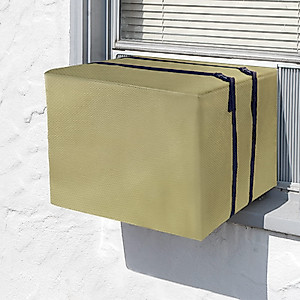 Capride Window Air Conditioner Cover for Outside Units Winter AC Unit Cover with Anti-Slip Adjustable Straps Waterproof 600D Ac Cover (25.5" W x 17" H x 21" D)