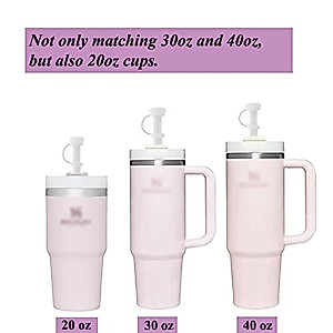 Silicone Spill Proof Stopper Set of 12, Compatible with Stanley Cup 1.0 40oz/ 30oz/ 20oz, Tumbler Accessories, Including 4 Straw Cover Cap, 4 Square Spill Stopper and 4 Round Leak Stopper