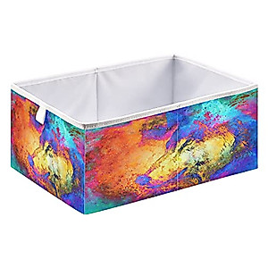 Wolf Portrait Cube Storage Bin Collapsible Storage Bins Waterproof Toy Basket for Cube Organizer Bins for Kids Girls Boys Toys Book Office Home Shelf Closet - 11.02x11.02x11.02 in