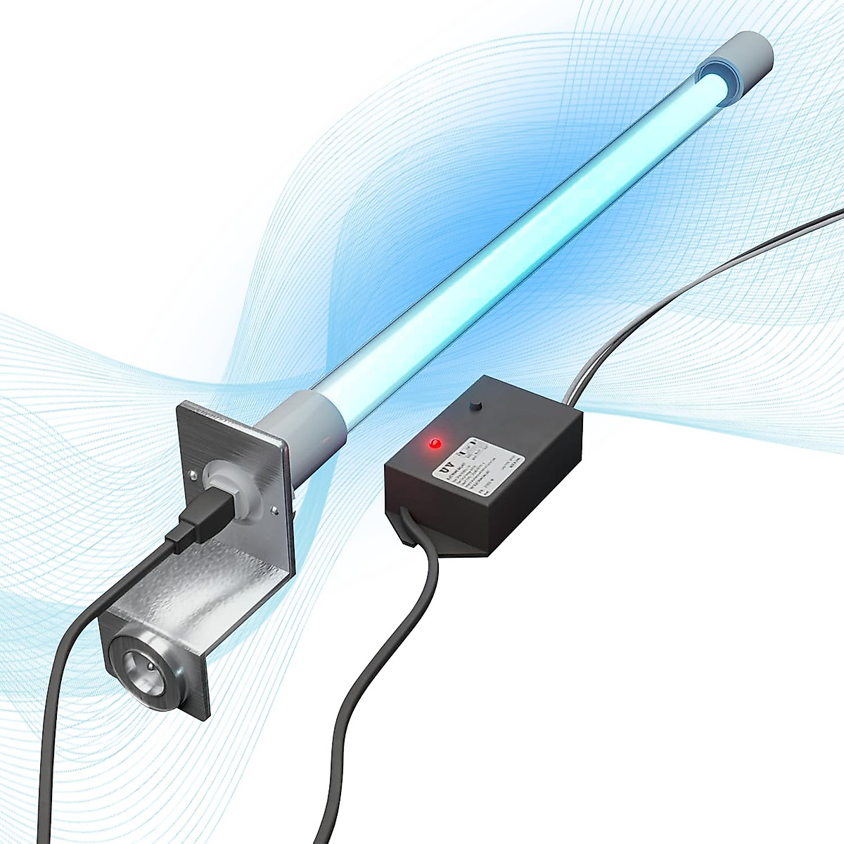 BioShieldUV® Lite 18W 24V HVAC UV Light Air Treatment System Magnetic Holder Alternating Current AC, Powered by HVAC Ballast - UVC Light for Air Conditioner UV Light for AC System