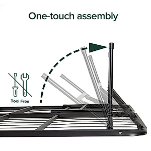 ZINUS 12 Inch Foam and Spring Mattress and SmartBase Metal Mattress Foundation Set / Bed and Mattress Set / No Box Spring Needed / Mattress in a Box, Full