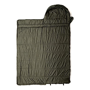 Snugpak Basecamp Ops Navigator Sleeping Bag with Compression Stuff Sack, Left Hand Zip, Olive