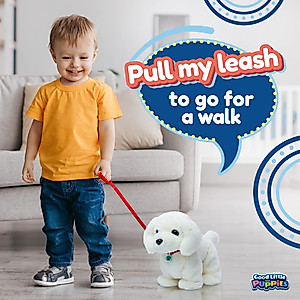 Team Power Voice Command Labrador Puppy Robot Dog - Interactive Plush Pet Kids Toys, Knows 6 Tricks and Likes Walks, Stuffed Animal Toddler Toys for Girls and Boys 3 Year Old and Above Gifts