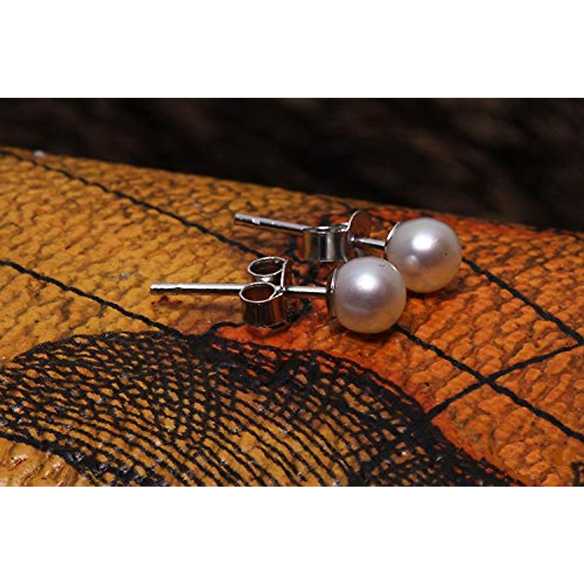 Rakumi Tiny Pearl Studs Earrings Sterling Silver AAAA Round 3mm White Freshwater Cultured Pearl Earrings Studs for Girls