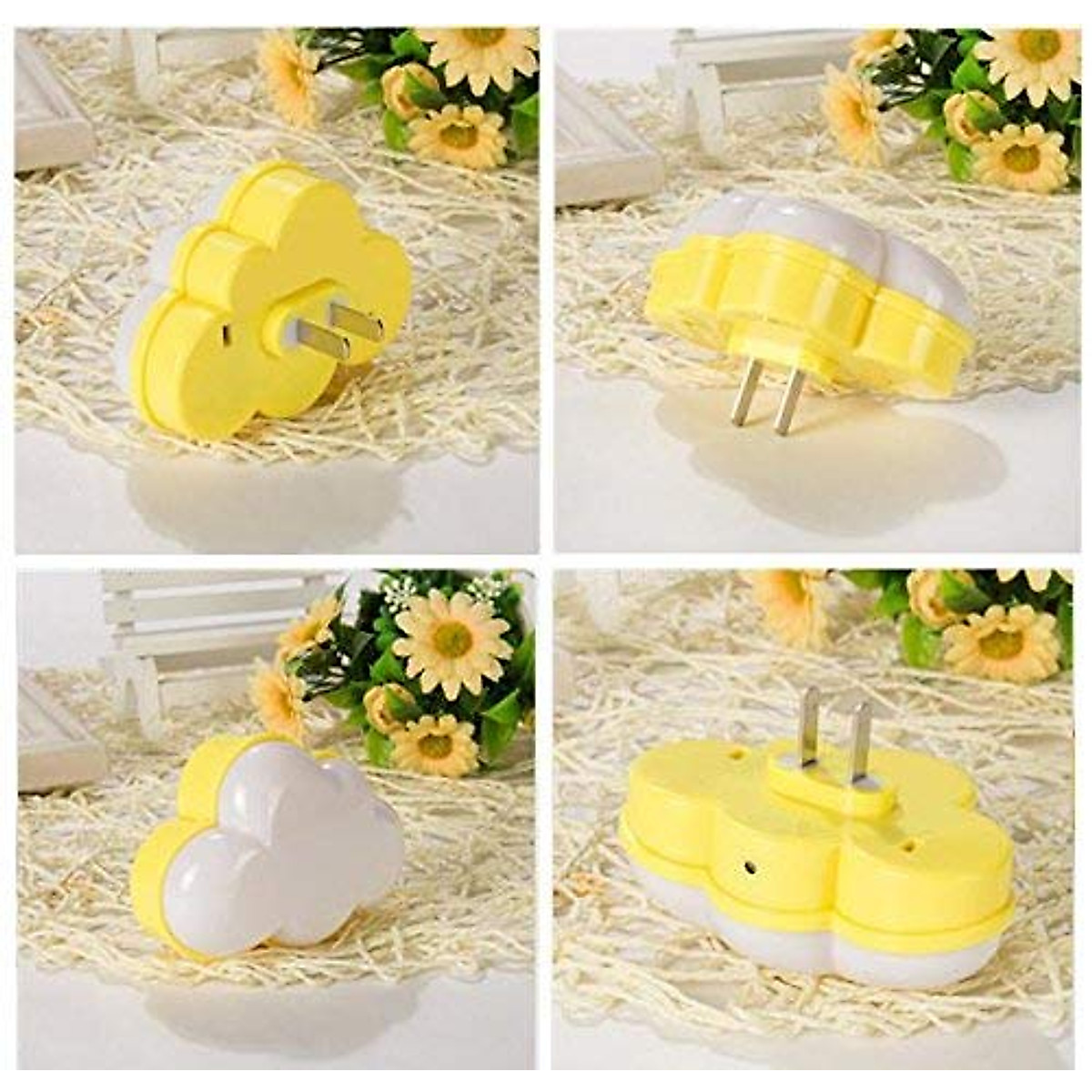 WIROJ Baby Night with Light Sensor Plug in Intelligent Soft LED Wall Nursery Lamp LED Cloud Nightlight for Kids for Children’s Bedroom Hallway for Baby Nursery Child Room