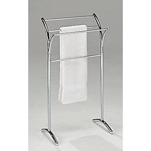 KB Designs - 3 Tier Freestanding Metal Towel Rack Stand, Chrome
