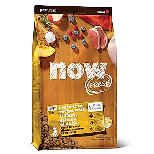 Now Fresh Grain-Free, Dry Dog Food, Real Meat and Fish, Turkey, Salmon and Duck Puppy Recipe, All Breed Size, 3.5 lb Bag