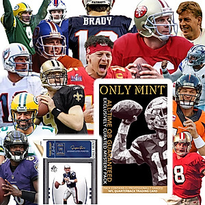 ONLY MINT Ultimate Quarterback Guaranteed NFL Card All-Time Legend or Superstar Graded 8-10 Mint Football Card | Top QB in Each Mystery Pack | Grades by PSA BGS SGC CGC | Blind Bag Contains 1 NFL Card