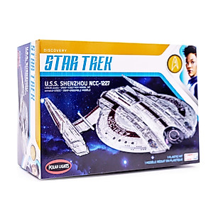 Polar Lights Star Trek Discovery USS Shenzhou - 1/2500 Scale Snap Assembly Plastic Model Kit - Buildable Vintage Spacheship for Kids and Adults