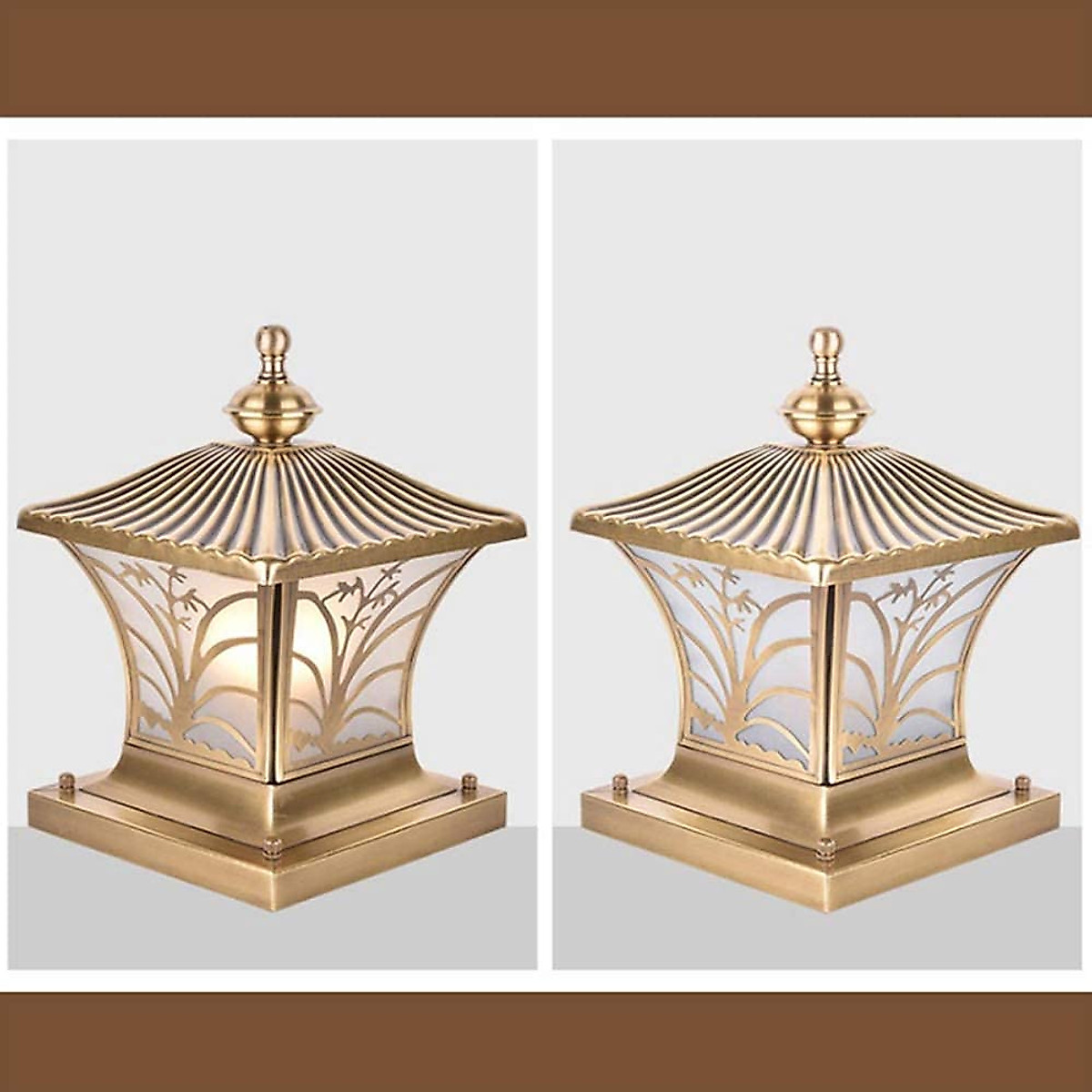 Post Lights Home Garden Outside Stigma Light, Europe Retro Pedestal Lamp Die-cast Aluminum Outdoor Landscape Safety Column Lighting American Waterproof Exterior Fence Lantern E27 Decor