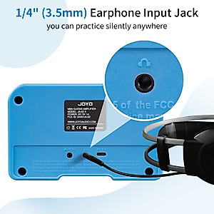 JOYO JW-03 Wireless Guitar Transmitter Receiver and JA-02 II Mini Practice Guitar Amplifier 5W Blue