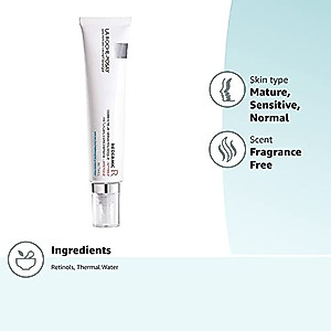 La Roche-Posay Redermic R Anti Aging Retinol Cream, Reduces Wrinkles, Fine Lines, and Age Spots with Pure Retinol Face Cream, 1 Fl Oz