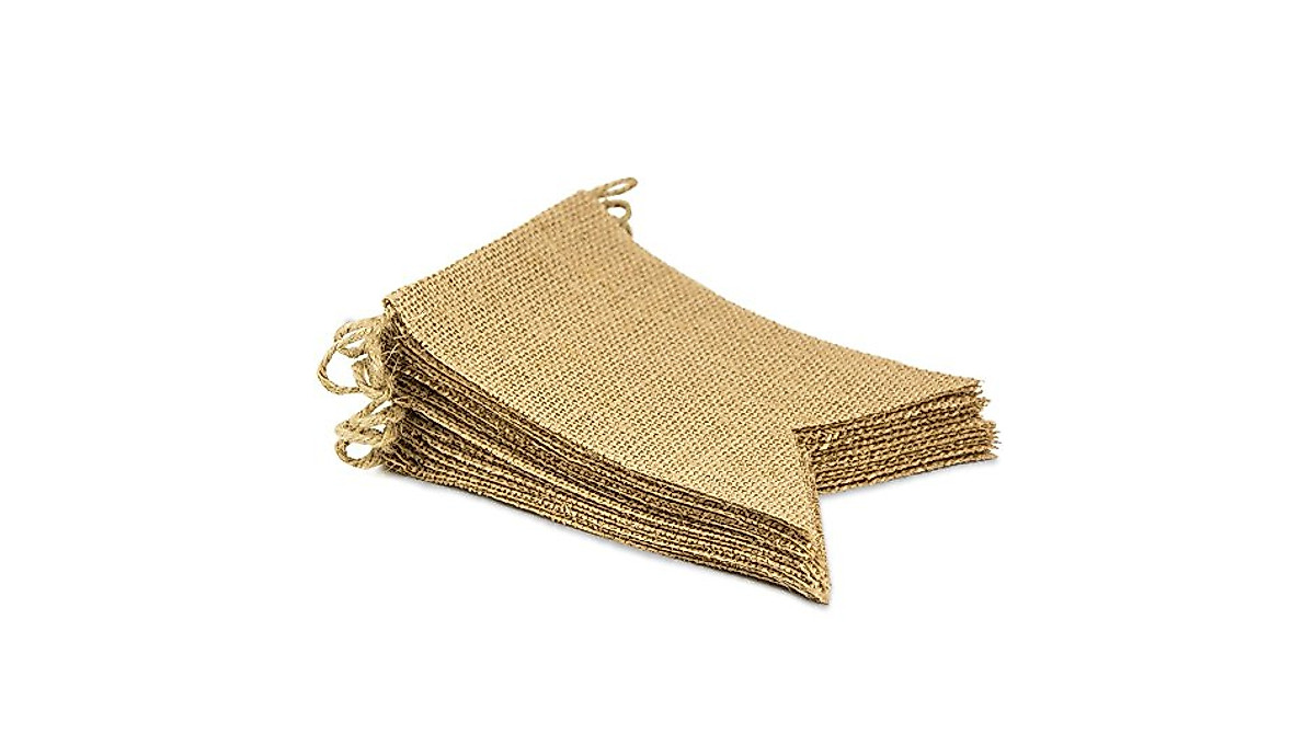 LaRibbons Burlap Banner - DIY Rustic Party Decor for Birthdays & More