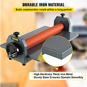 VEVOR 25 Inch Manual Cold Roll Laminator 1.18" Thickness Foldable Roll Laminating Machine Vinyl Photo Film Mounting Laminator for Commercial Professional Uses (25"Max Film Width)