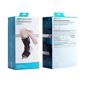 DonJoy Advantage DA161FB01-BLK-S/M Plantar Fasciitis Night Splint, Rigid Support for Maximum Stretch, Pain Relief, Achilles Tendonitis, Lightweight