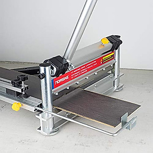 Newly Launched Norske Tools NMAP006 13 inch Laminate Flooring and Siding Cutter with CLAMP and Sliding Extension Table including BONUS Honing Stone