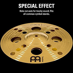 Meinl 12" Trash Stack Cymbal Pair with Holes - HCS Traditional Finish Brass for Drum Set, Made In Germany, 2-YEAR WARRANTY (HCS12TRS)