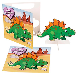 28-Pack Pop Out Dinosaur Valentines Day Cards with Envelopes & Sticker I Valentines Day Cards for Kids School I Valentines Day Gifts for Kids Party Favor I Exchange Valentines Cards for Kids Classroom