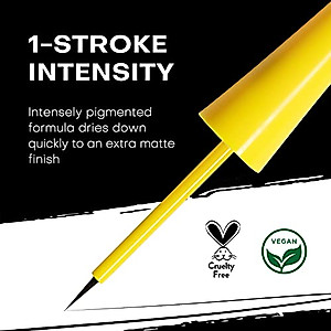 Mistine So Black Waterproof Eyeliner,Smudge Proof Eyeliner with Silky Formula,Quick Drying Liquid Eyeliner Pen,Ultra Matte Finish Black Eyeliner,Vegan & Cruelty-Free,1 Count