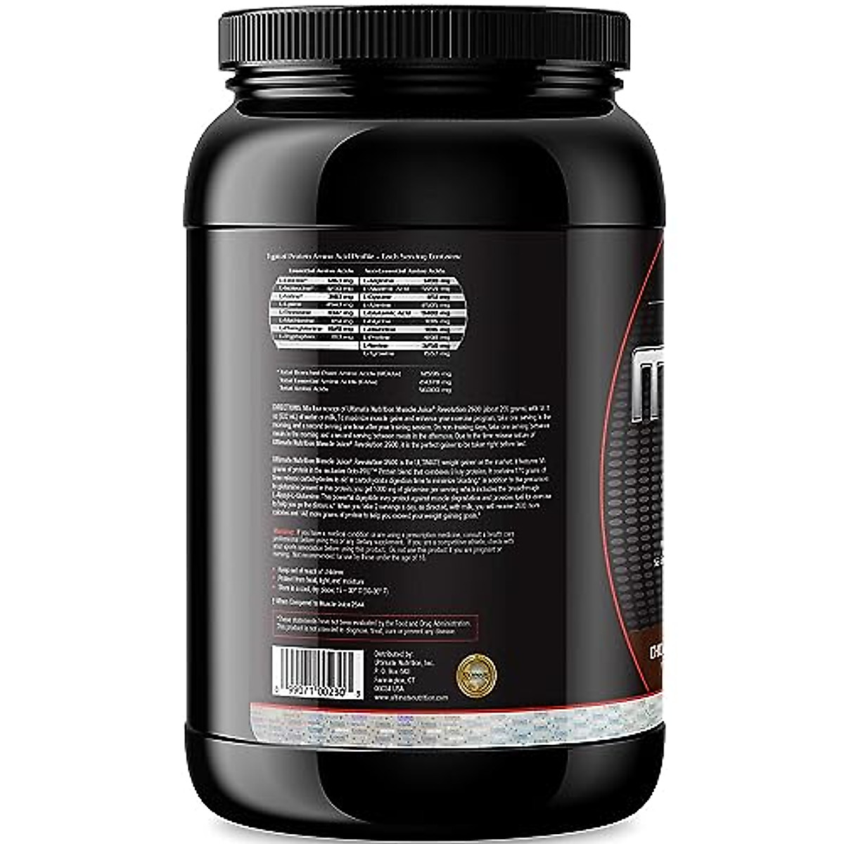 Ultimate Nutrition Muscle Juice Revolution 2600 Weight Gainer, Intestinal Health, Muscle Recovery with Glutamine, Micellar Casein and Time Release Complex Carbohydrates, Chocolate Powder, 4.69 Pounds