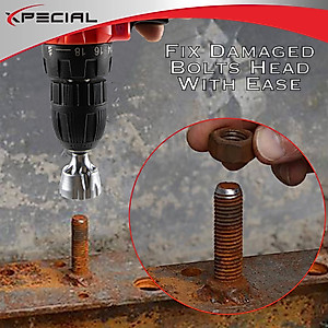 Deburring External Chamfer Tool, with Tungsten Carbide Blade, Deburring Chamfering Drill Bit, Remove Burr Tools Quick Release Hex Shank. Improved Durability and Sharpness. Fits 1/8" to 3/4".