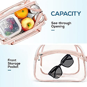 TOURIT Stadium Approved Clear Lunch Bag Transparent Bag with Adjustable Strap Clear Lunch Box for Women Men Work
