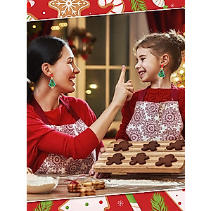 1 Pair Christmas Beaded Earrings Dangling Earrings Cute Christmas Earrings Christmas Tree Earrings Colorful Holiday Earrings Jewelry Gift for Women (Christmas Tree)