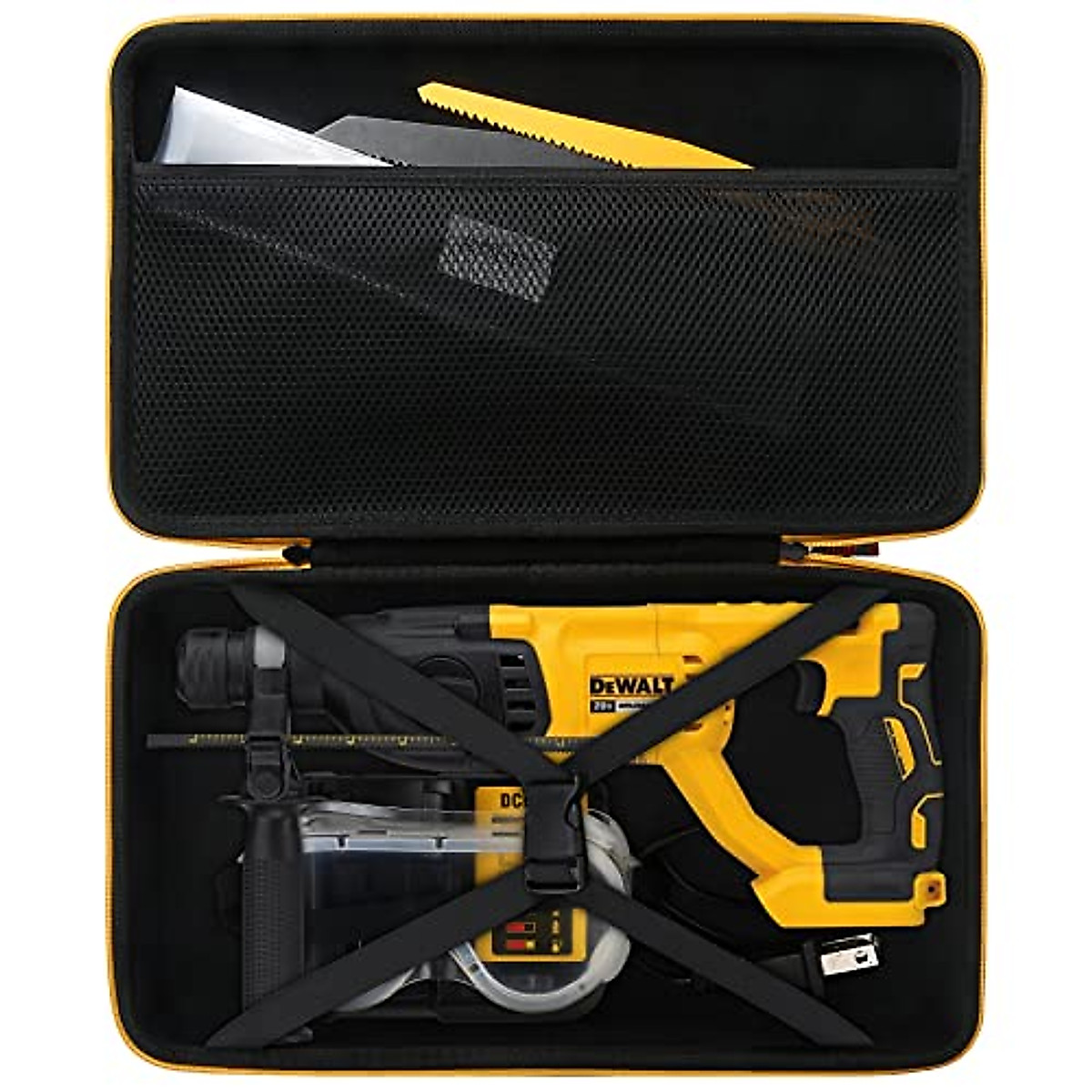 khanka Hard Storage Case Replacement for DEWALT 20V MAX XR Reciprocating Saw (DCS367B / DCS387B), 20V Max XR Rotary Hammer Drill (DCH133B / DCH263B), Case Only