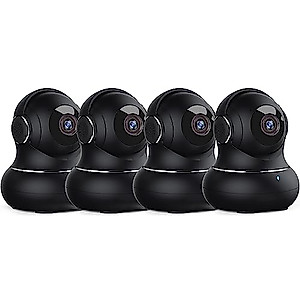 Indoor Security Camera, Litokam Cameras for Home Security with 360°Motion Detection, WiFi Camera Indoor for Baby/Elder/Dog, Pet Camera with Phone APP, IR Night Vision, 2-Way Audio, 4Pack