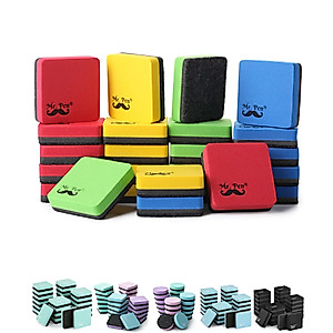 Mr. Pen- Dry Erase Erasers, 24 Pack, Dry Erasers, Dry Erase Board Erasers, White Board Erasers, Whiteboard Erasers, Small Dry Erase Eraser, Mini Dry Erasers, Magnetic Erasers, Dry Erase Marker Erasers
