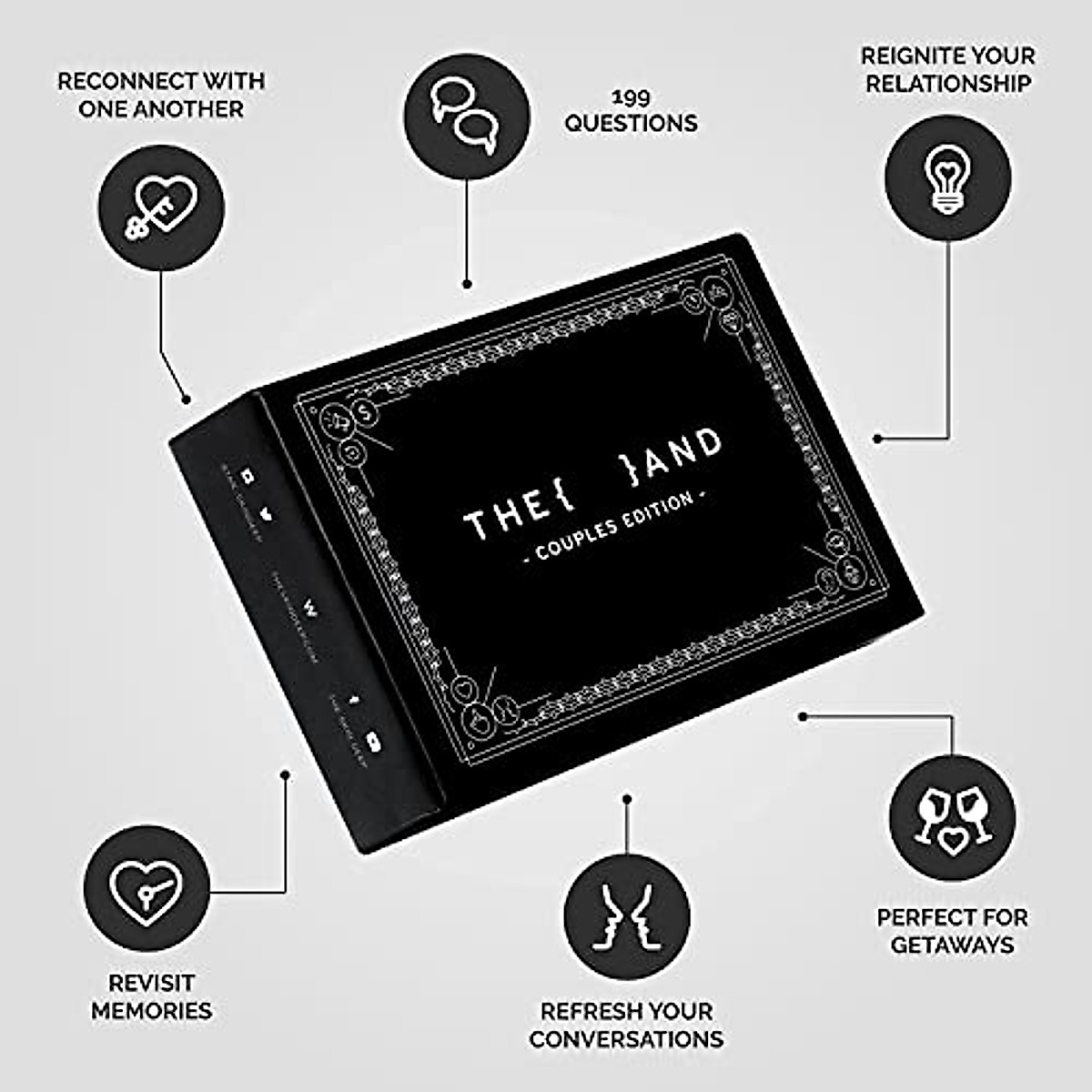 {THE AND} Couples Edition - 199 Meaningful Conversation Cards for Couples - Questions to Deepen Connection & Build Relationships - Date Night Card Game for Adults by The Skin Deep
