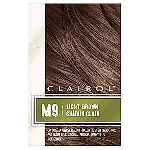Clairol Natural Instincts Semi-Permanent Hair Dye for Men, M9 Light Brown Hair Color, Pack of 3