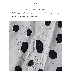 HULEBIN Black Polka dot Shower Curtain Fabric for Bathroom, Small Cute Trendy Design Black Polka dots on White Waterproof Polyester Fabric Bathtub Shower Curtain for Kids,72x72 inches
