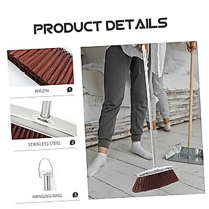 Levemolo Broom Cleaning Tool Broom Outdoor Thick Broom Grout Tool Soft Broom Trash Cleaning Broom Home Use Broom Long Handle Broom Brooms Bedroom Broom Heavy Duty Broom Pet Stainless Steel