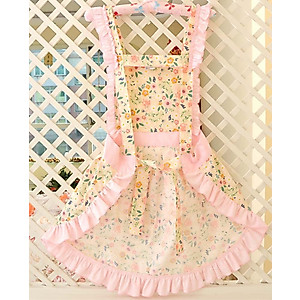 CRB Fashion Womens Cooking Baking Apron | Ladies, Woman, Kitchen Chef Aprons with Pocket (Dainty P)