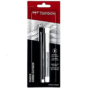 Tombow 57317 MONO Zero Eraser Value Pack, Rectangle 2.5mm. Precision Tip Pen-Style Eraser with Refill