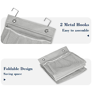 KEETDY Over The Door Organizer Storage for Closet with 5 Pockets Organizer for Bedroom Bathroom, 2 Pack