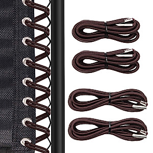 COITEK Replacement Cord for Zero Gravity Chair 4 Cord, Brown Repair Cord Elastic for Zero Gravity Chair Recliners Chair Replacement Laces Cord Kit for Lounge Chair, Bungee Beach Chair (Brown)