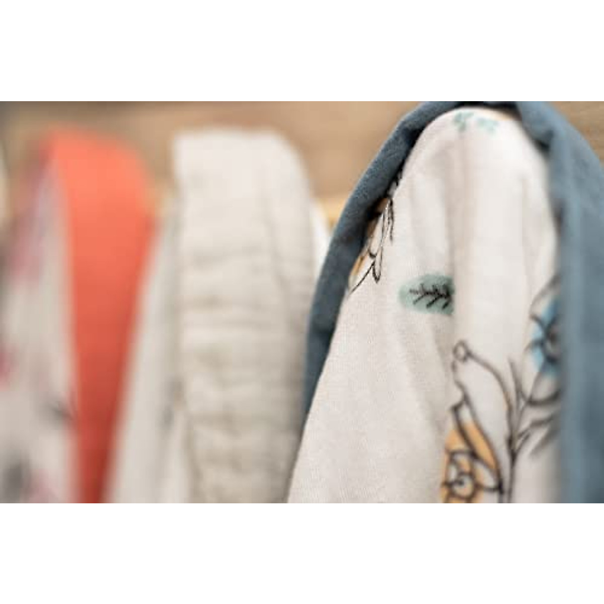 Kofaneek Blanket Toddler for Newborn, Infant, Unisex, Boy & Girl, 6 Layers Soft and Breathable, 43X43 inches, Ideal Lightweight Cotton Muslin (Blue Snail)