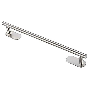 OMOONS Self Adhesive Single Towel Rail,Stainless Steel Bathroom Towel Holder Tack 40/50 / 60Cm(15.75/19.69/23.62 Inches),Towel Rails Wall Mounted for Kitchen Bathrooms (Size : 50Cm)/60Cm