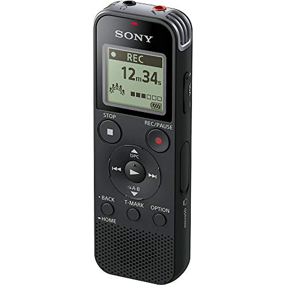 Sony ICD-PX470 Stereo Digital Voice Recorder with Built-in USB Bundle with 16GB microSD and Hard Carrying Case (3 Items)