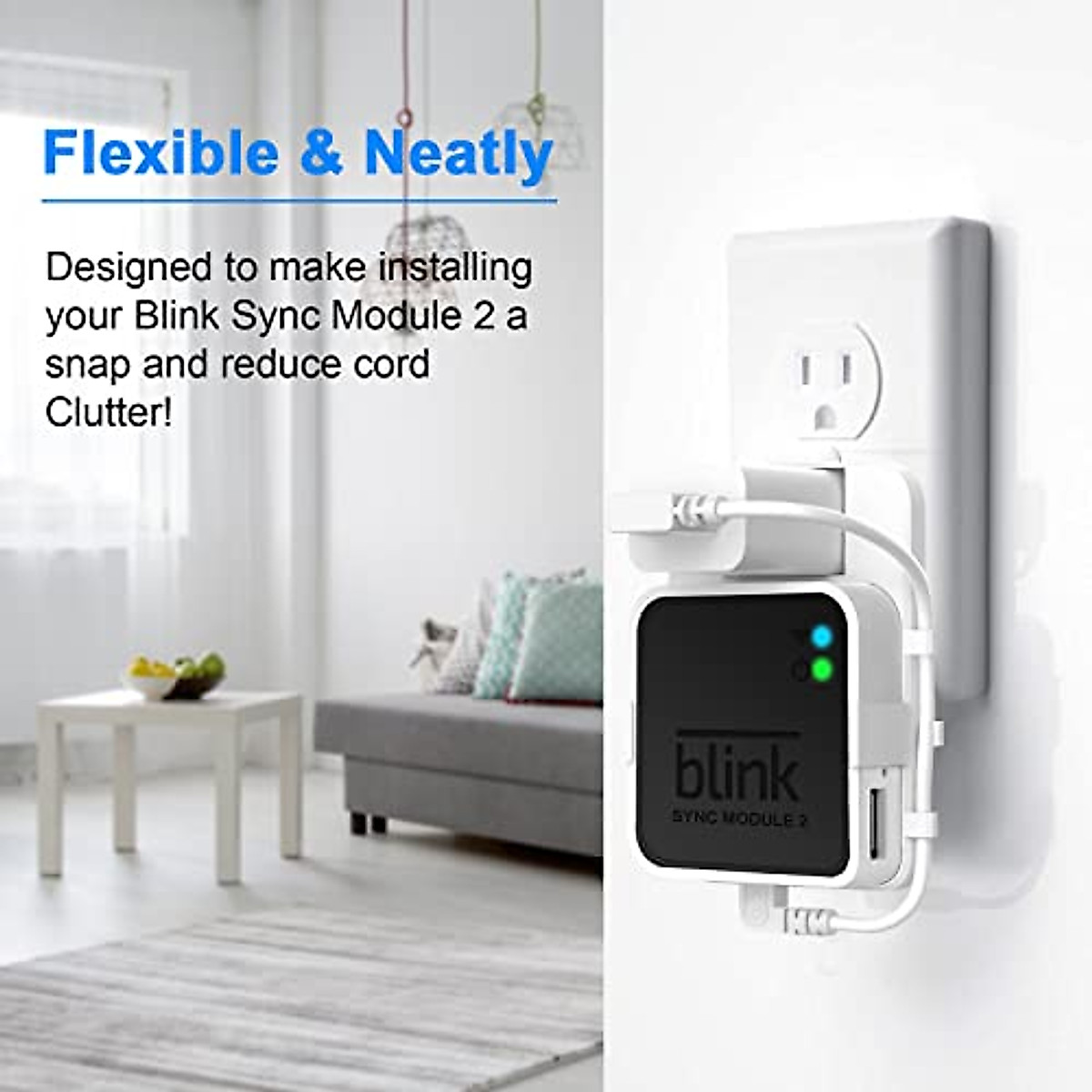 All-New Blink Outdoor Camera Wall Mount, Weatherproof Protective Housing and 360 Degree Adjustable Mount with Blink Sync Module 2 Mount for Blink Outdoor Security Camera System (Black 5Pack)