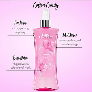 Body Fantasies Signature Fragrance Body Spray, Cotton Candy, 8 Fluid Ounce