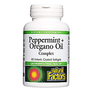 Natural Factors, Peppermint & Oregano Oil Complex, Digestive Aid for Gastrointestinal Health, 60 softgels