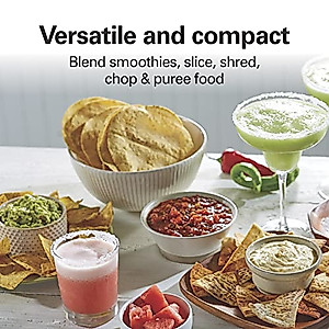 Hamilton Beach Stack & Snap 4-Cup Mini Food Processor & Vegetable Chopper, 250 Watts, for Slicing, Shredding, and Puree, Black (70510)