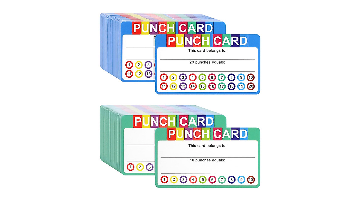Classroom & Kids Reward Punch Cards – 240 Pack for Teachers & Businesses