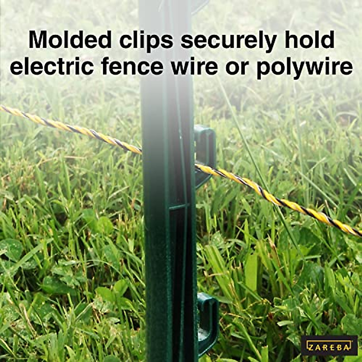 Fi-Shock P-30G 30 Inch Garden Fence Post, Ideal for Gardens and Temporary Fencing - 25 Pack,Dark Green