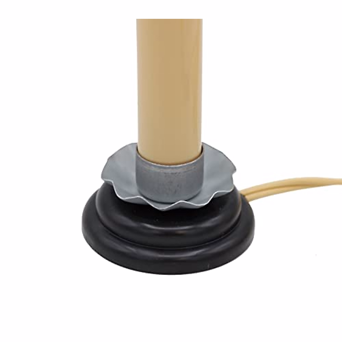 Creative Hobbies 7 Inch Electric Rustic Country Candle Lamp with On/Off Switch, 5 Foot Ivory Cord, Metal Base and 5W Silicone Bulb Included