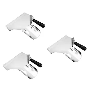 Zerodeko 3pcs Stainless Steel Chip Spatula Plastic Ice Scoop Spatula Metal Ice Scoop for Ice Bucket Stainless Steel French Fry Scoop French Fry Portion Scoop Plastic Fry Scoop Black Fries